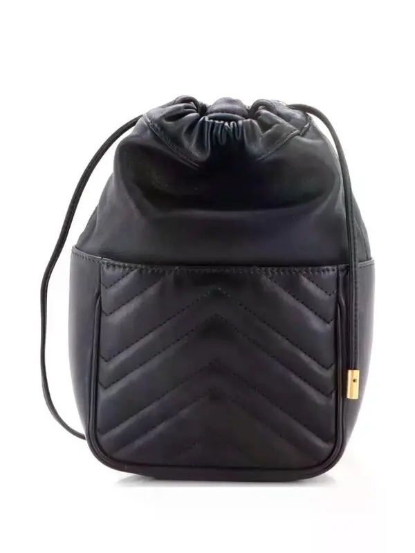 Gucci Matelasse Leather Mini Bucket Bag - Black