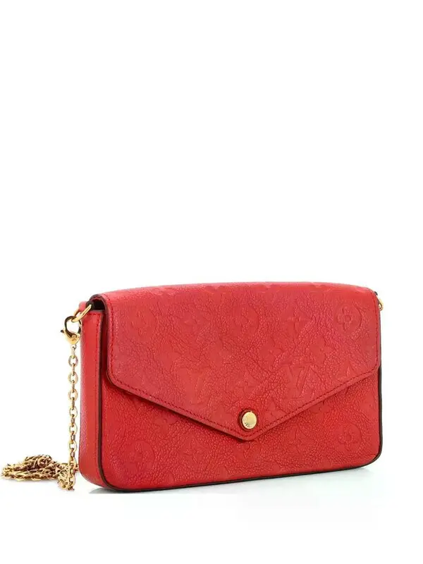 LOUIS VUITTON Felicie Pochette Monogram Empreinte Leather Crossbody Bag - Red