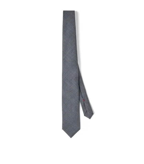 Brunello Cucinelli Virgin Wool Tie - Grey