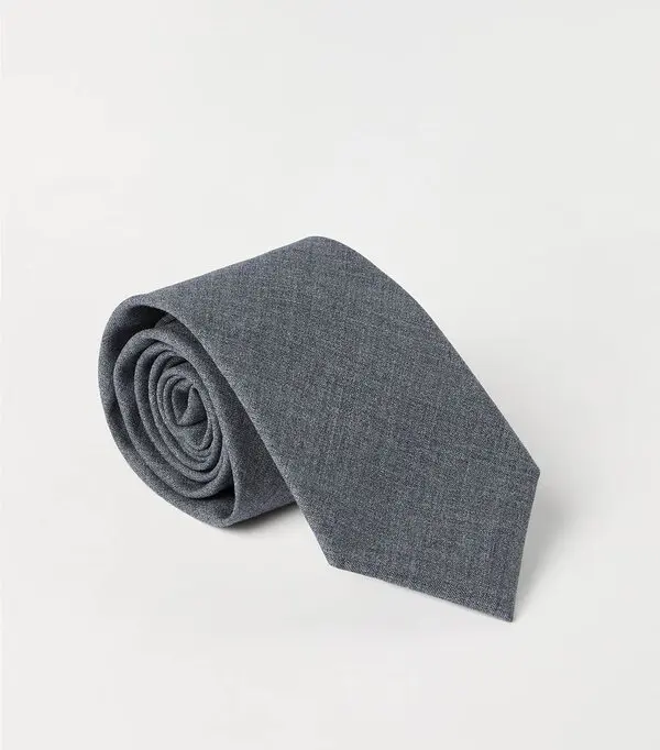 Brunello Cucinelli Virgin Wool Tie - Grey