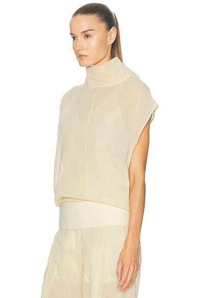 Sportmax Grado High Neck Top - Ecru