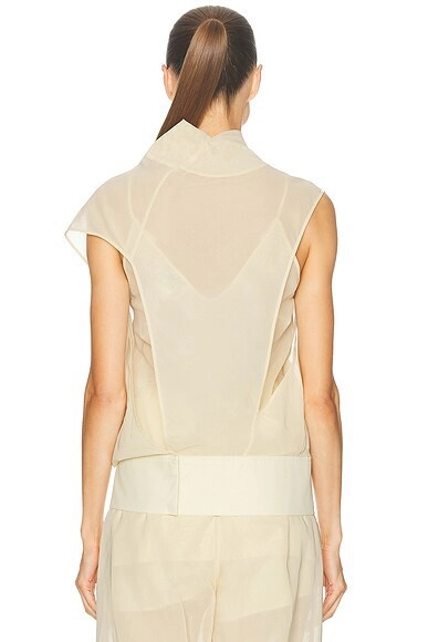Sportmax Grado High Neck Top - Ecru