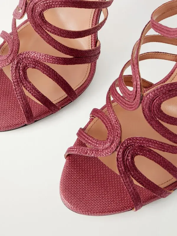 AQUAZZURA Serenade 105 Raffia Sandals
