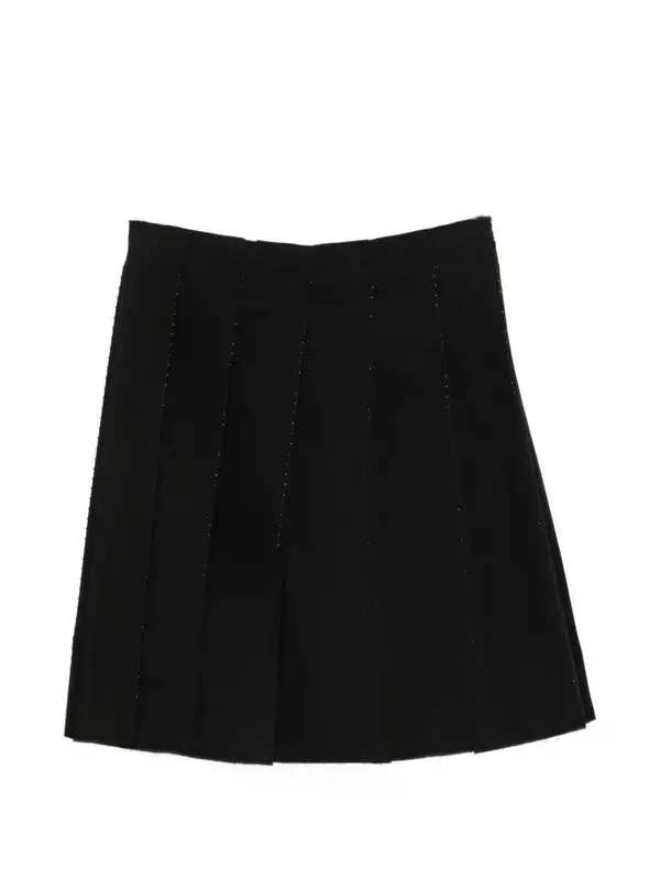 TOTEME Beaded Pleated Mini Skirt - Black