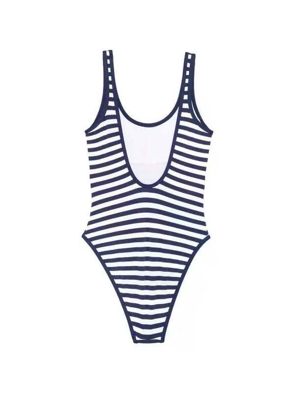 Polo Ralph Lauren Striped Scoop Neck Swimsuit