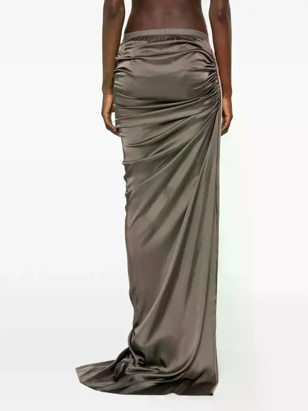 Rick Owens Edfu Draped Maxi Skirt - Grey
