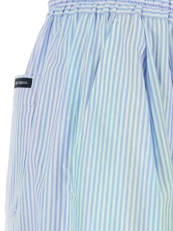 Dolce & Gabbana Striped Pleated Wide-leg Trousers
