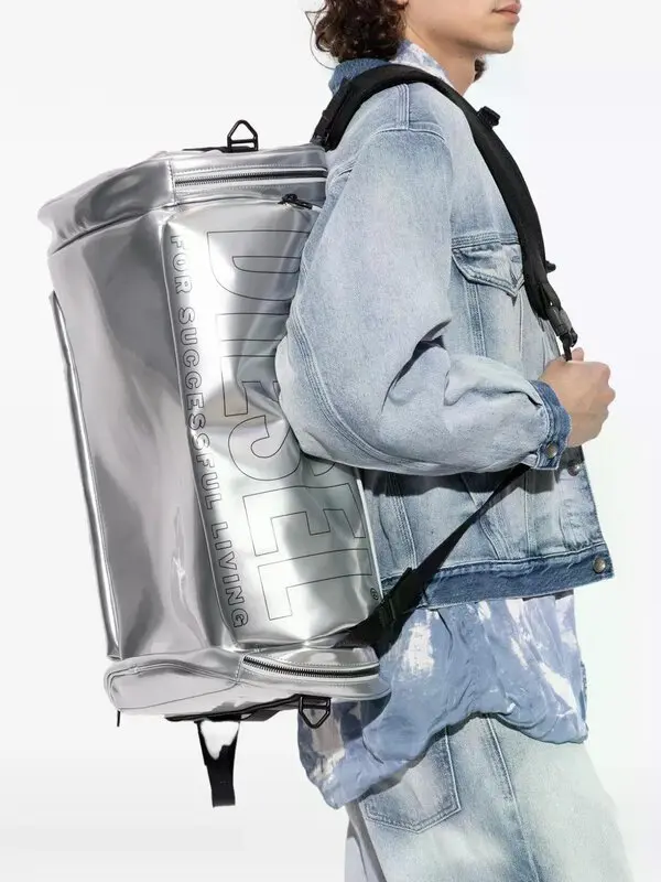 DIESEL® Metallic Logo-print Backpack