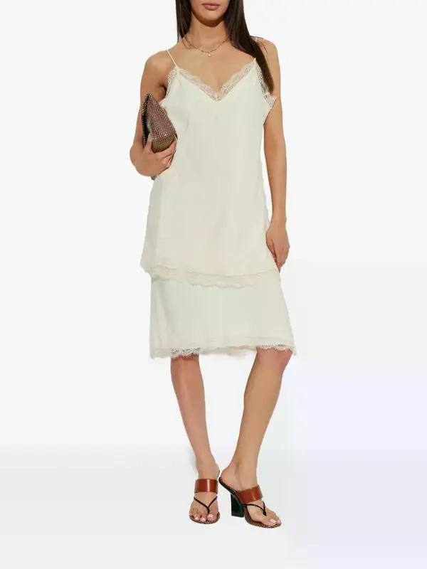 RÓHE Lace Trimmed V-neck Camisole Top