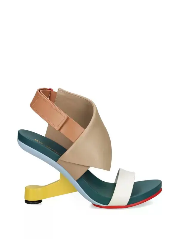 United Nude Architectural Heel Colour-blocked Sandals - Neutrals