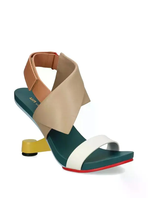 United Nude Architectural Heel Colour-blocked Sandals - Neutrals