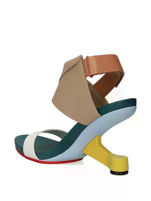 United Nude Architectural Heel Colour-blocked Sandals - Neutrals