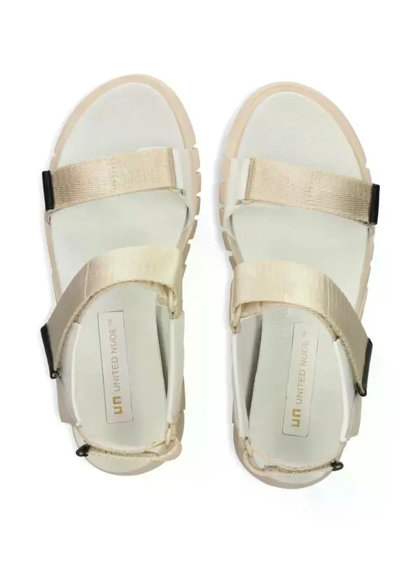 United Nude Delta Run Touch-strap Platform Sandals - Neutrals
