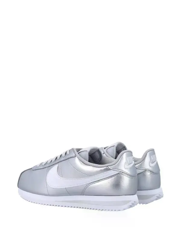 Nike Cortez Metallic Leather Sneakers - Silver