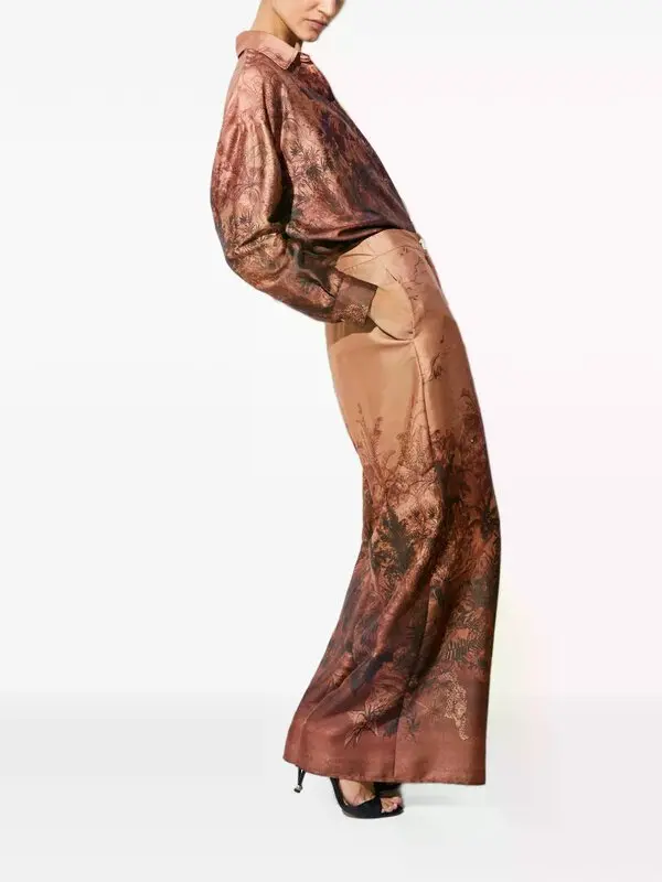 Liu Jo Printed Twill Palazzo Pants