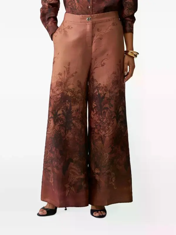 Liu Jo Printed Twill Palazzo Pants