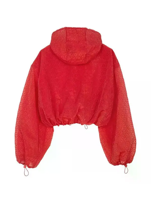 Cecilie Bahnsen Aisha Cropped Hooded Jacket - Red