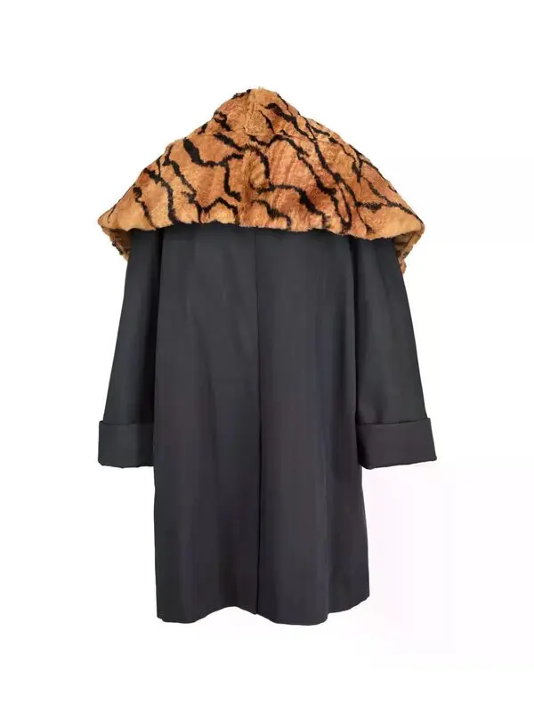 MONDRAIN Lapin Fur Trim Coat