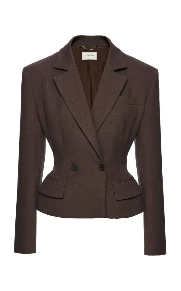 Magda Butrym Double-breasted Blazer - Brown