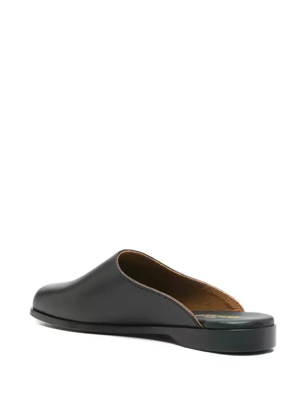 SEBAGO Round-toe Leather Mules