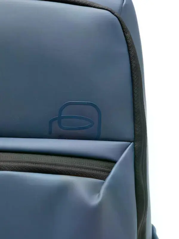 PIQUADRO Logo-appliqué Backpack - Blue