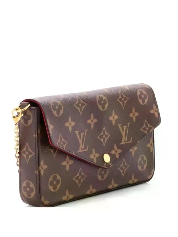 LOUIS VUITTON Felicie Pochette Monogram Canvas Crossbody Bag - Brown