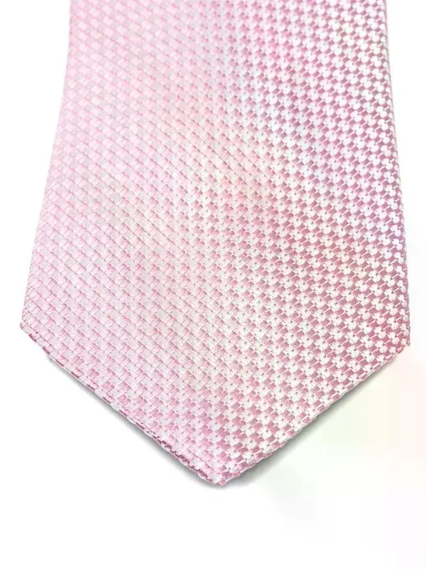 Zegna Micro-patterned Silk Neck Tie - Pink