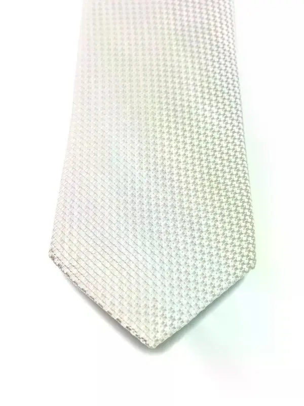Zegna Textured Silk Neck Tie - Neutrals