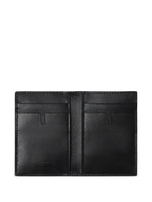 Burberry Embossed-check Folding Card Case