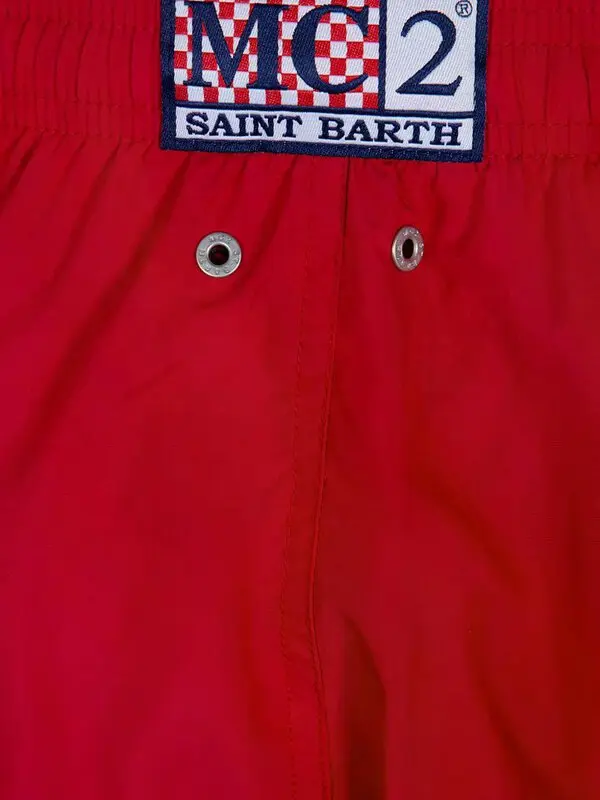 MC2 SAINT BARTH Logo-patch Swim Shorts - Red