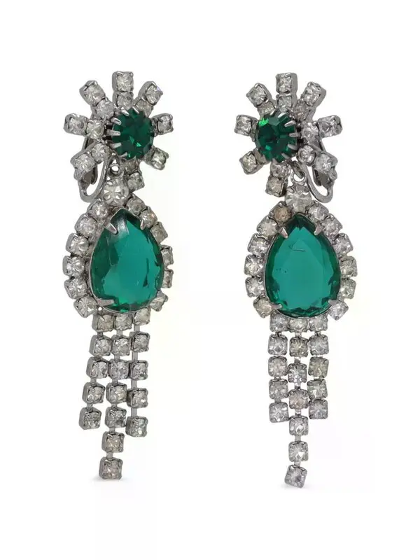 Vintage 1950s Crystal-embellished Earrings