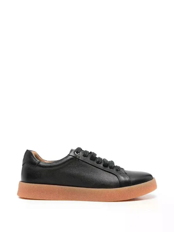 SERGIO MORETTI FIRENZE Leather Lace-up Sneakers - Black