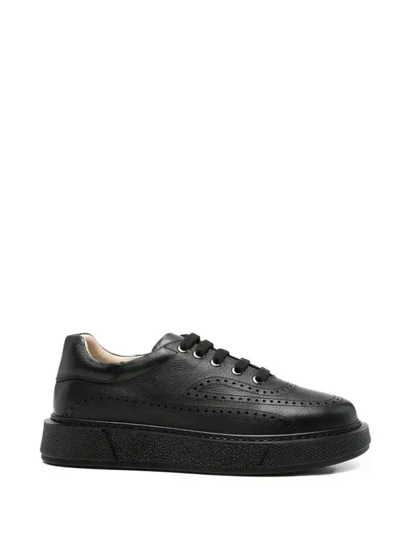 SERGIO MORETTI FIRENZE Brogue Detail Leather Sneakers