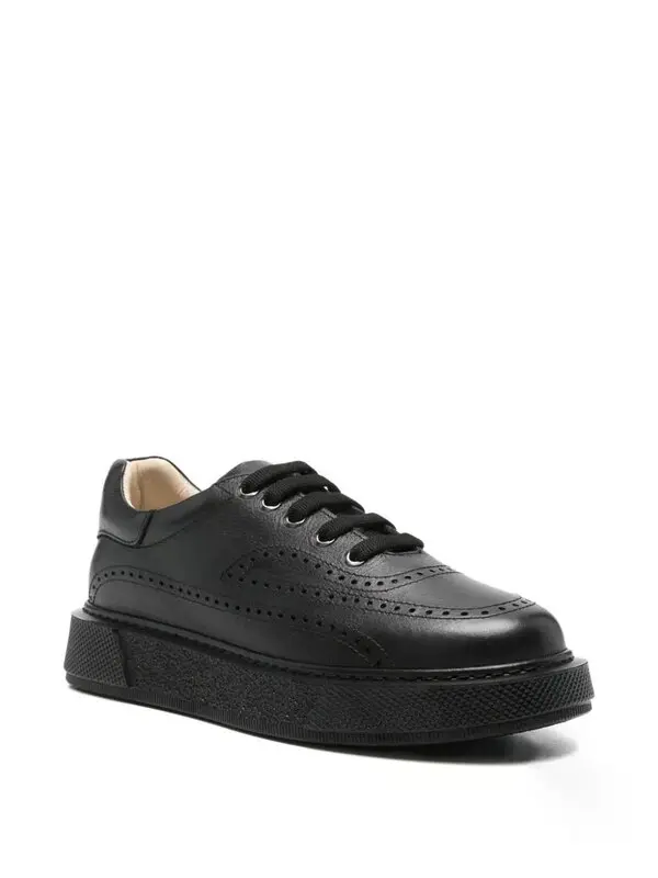 SERGIO MORETTI FIRENZE Brogue Detail Leather Sneakers