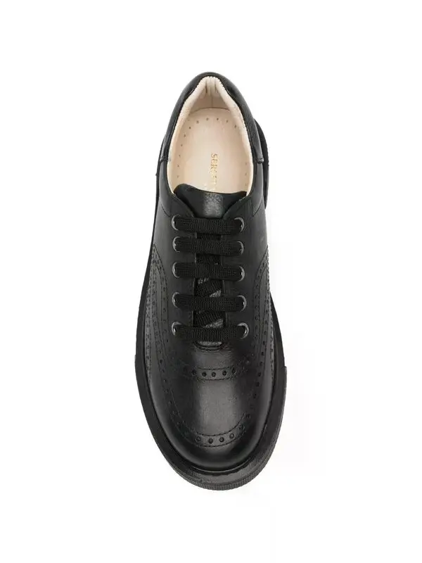 SERGIO MORETTI FIRENZE Brogue Detail Leather Sneakers