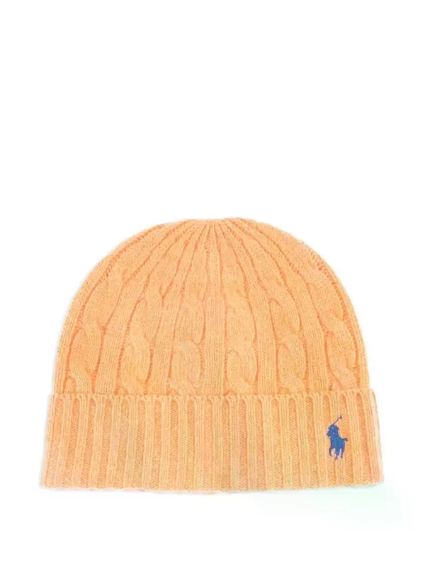 Polo Ralph Lauren Cable Knit Beanie Hat - Orange