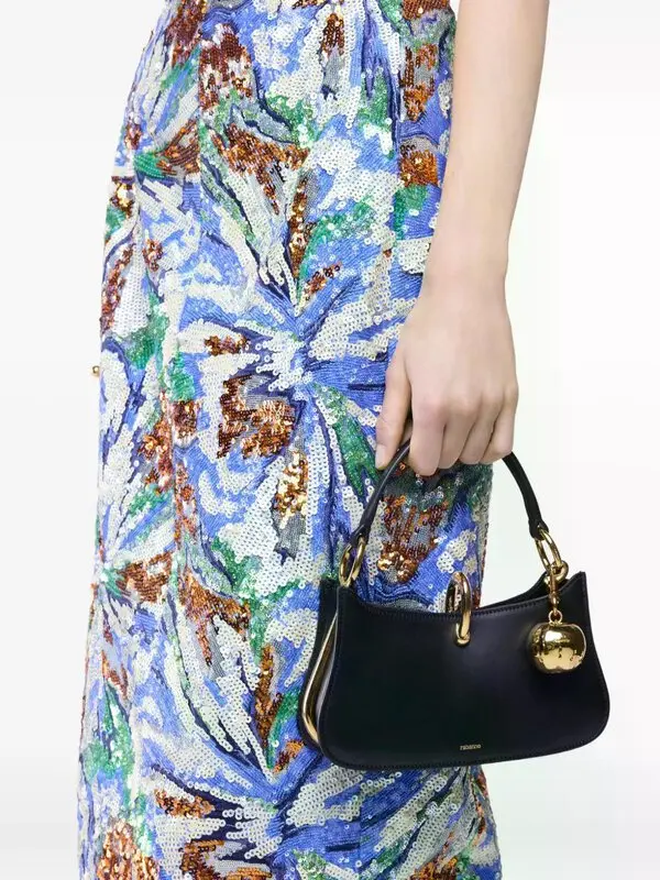 Rabanne Micro Ring-lock Leather Shoulder Bag