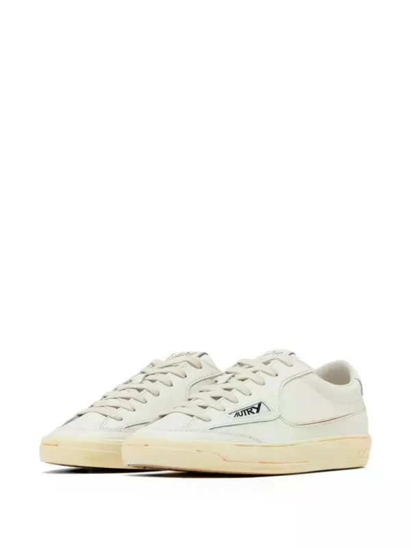 AUTRY Windscape Logo-patch Leather Sneakers - Neutrals