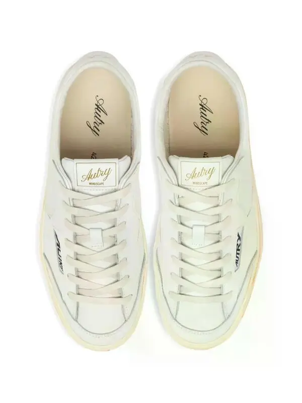 AUTRY Windscape Logo-patch Leather Sneakers - Neutrals