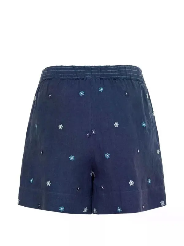 Carolina K Floral Embroidered Drawstring Shorts