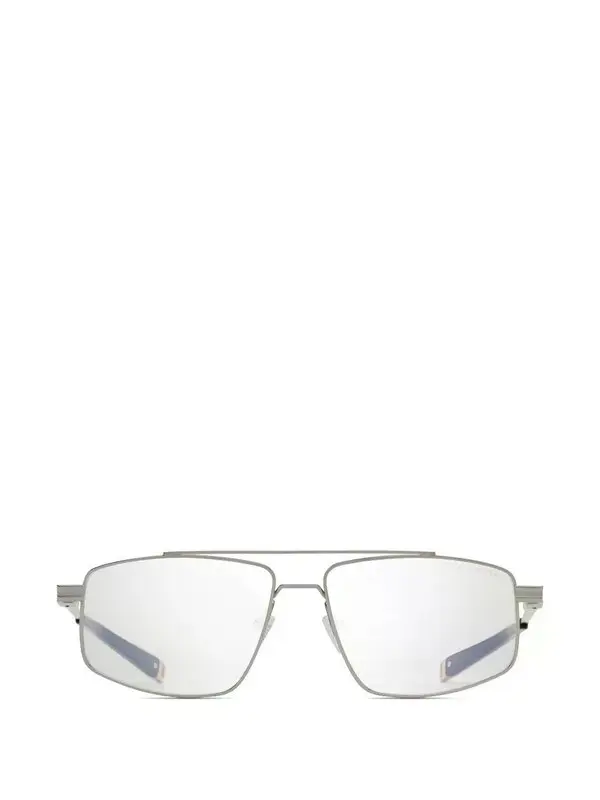 Dita Geometric-frame Double-bridge Glasses - Silver
