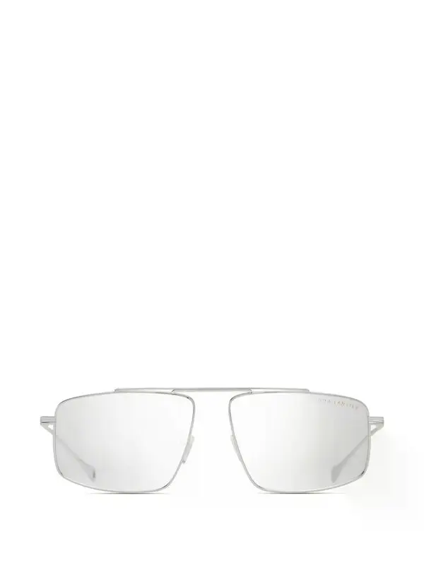 Dita Rectangle-frame Double-bridge Glasses - Silver