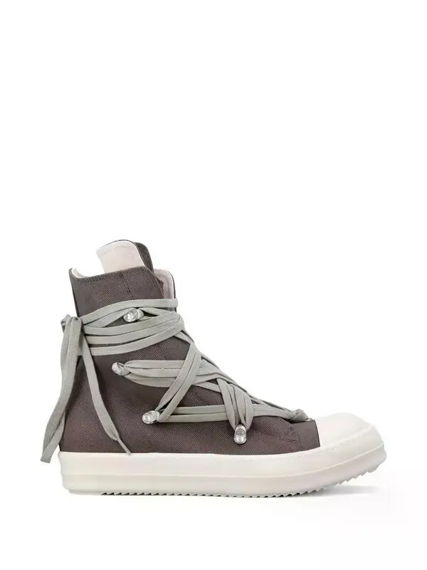 Rick Owens Lace-up High-top Sneakers - Grey