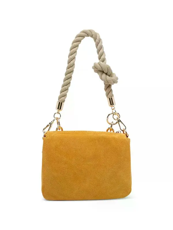 MY BEST BAG FIRENZE Suede Shoulder Bag With Rope Handle