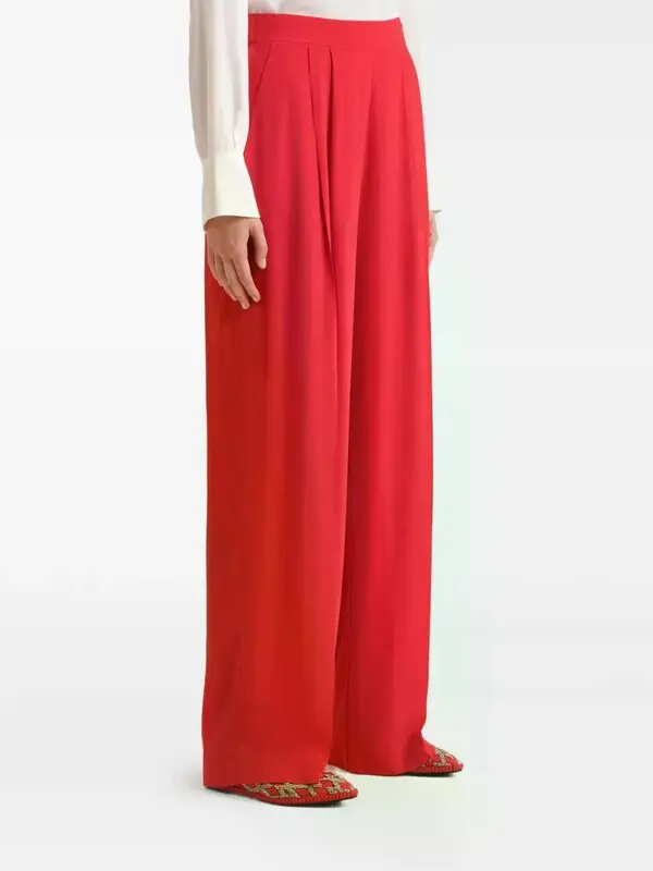 Malìparmi Pleated Fluid Crepe Trousers