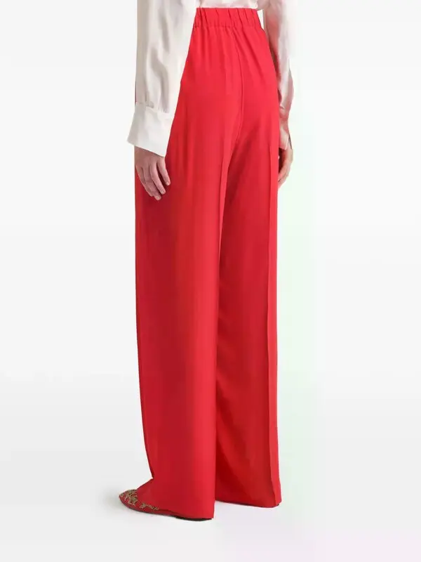 Malìparmi Pleated Fluid Crepe Trousers