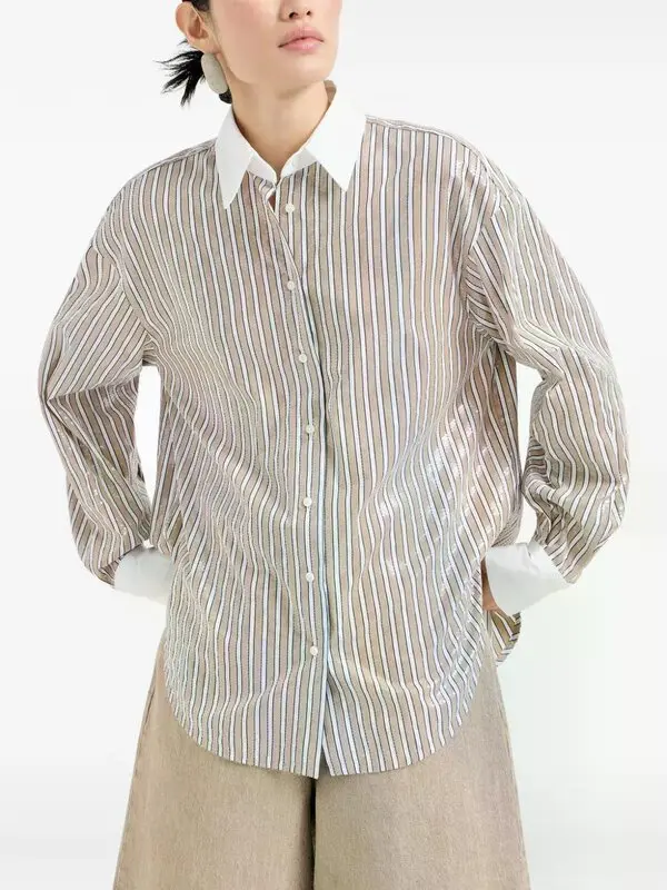 Brunello Cucinelli Striped Cotton Shirt