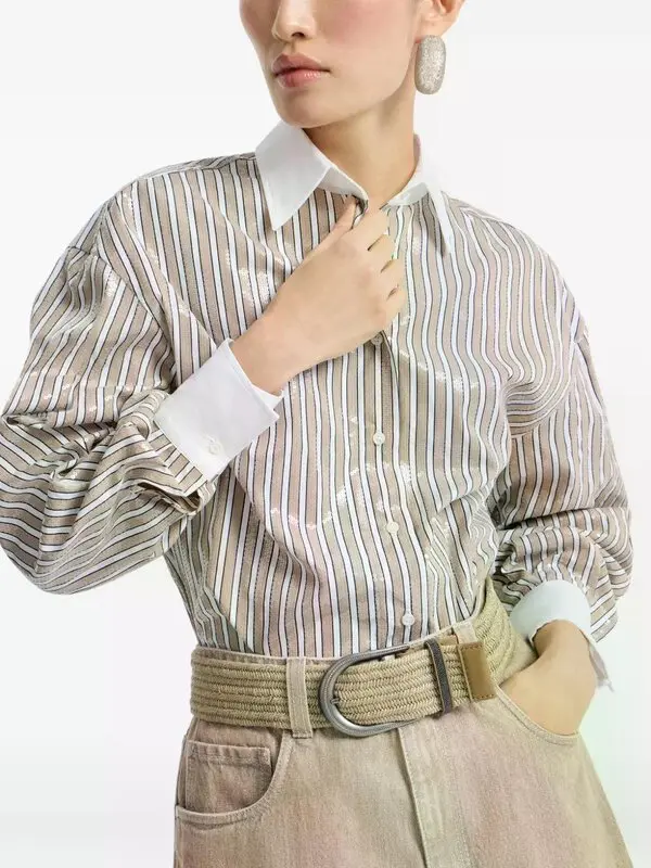 Brunello Cucinelli Striped Cotton Shirt