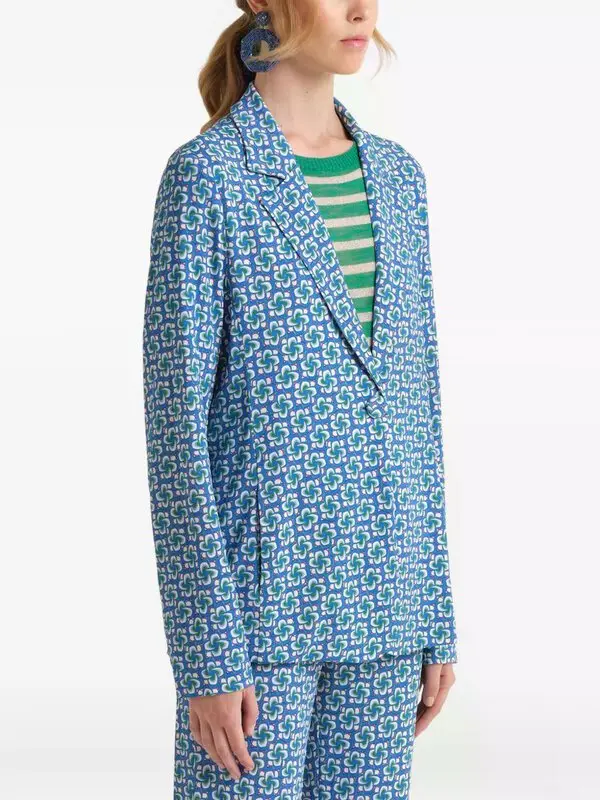Malìparmi Printed Long-sleeved Blazer