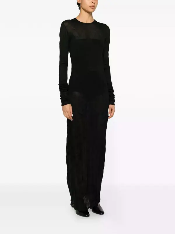 TOTEME Crinkled Long-sleeved Maxi Dress